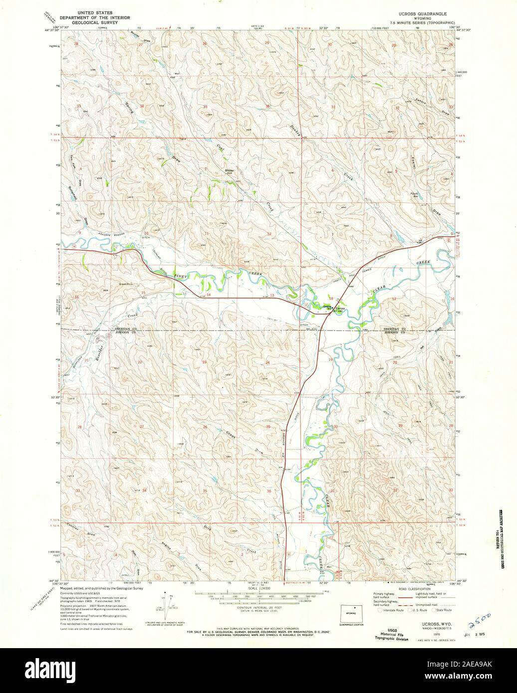 Map of ucross hi-res stock photography and images - Alamy