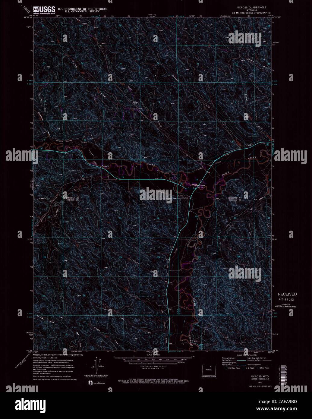 Map of ucross hi-res stock photography and images - Alamy