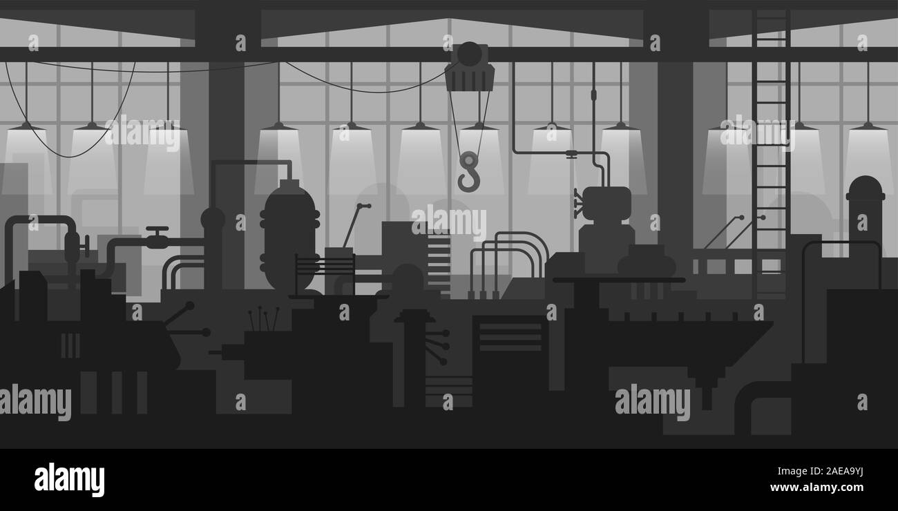 Interior of factory premises Stock Vector Images - Alamy