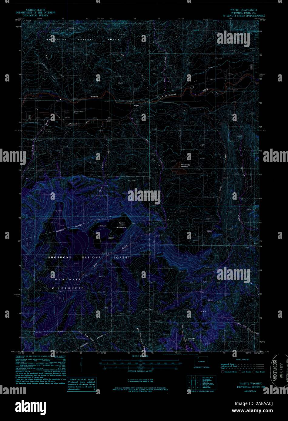 Map of wapiti hi-res stock photography and images - Alamy