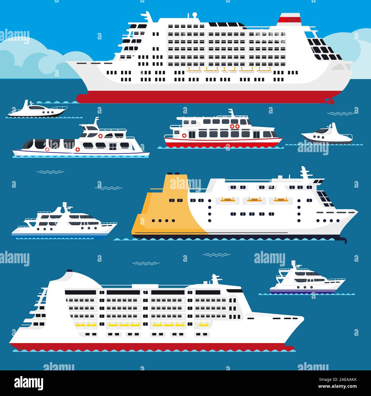 Side view luxury yacht Stock Vector Images - Alamy