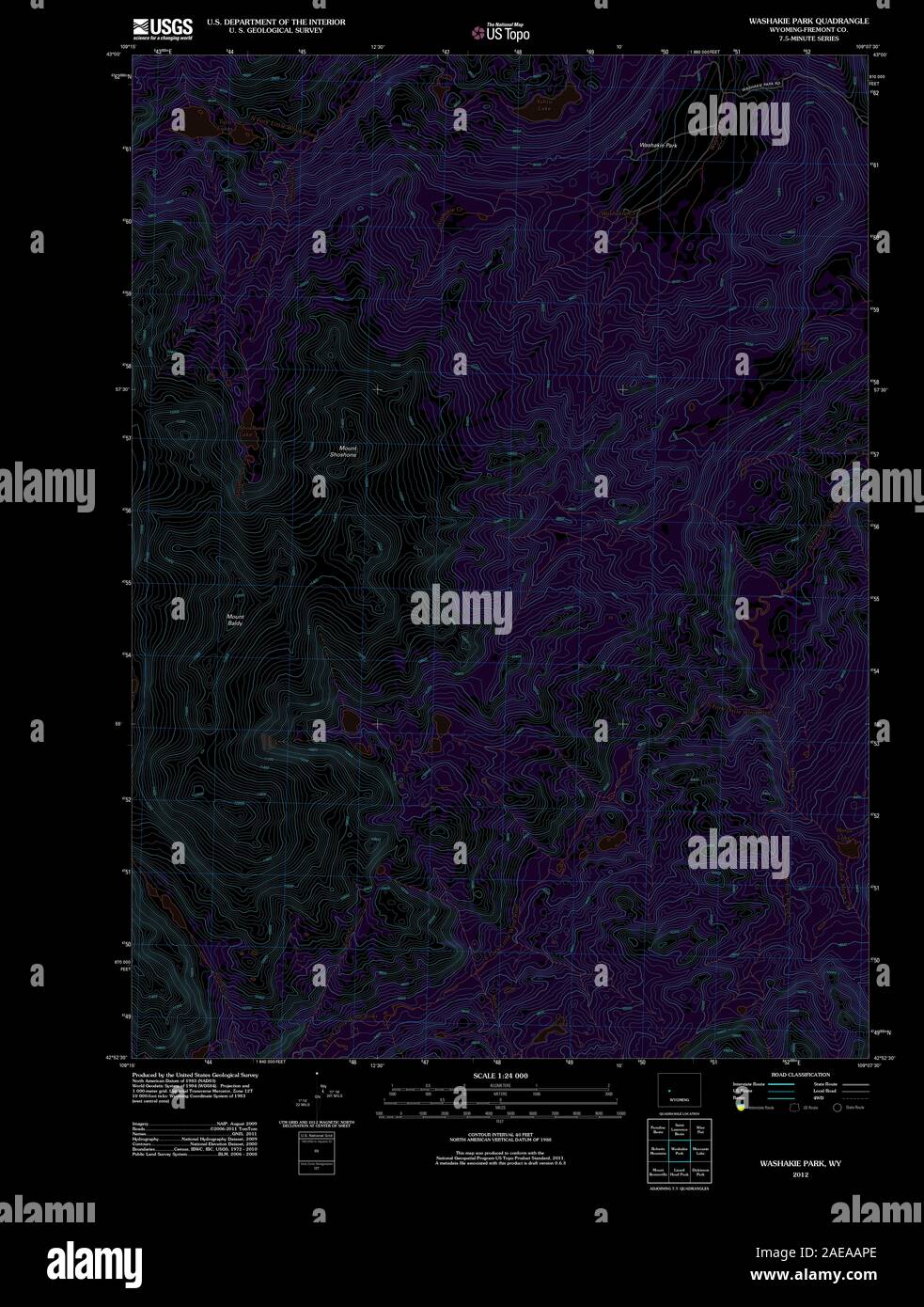 Map of washakie hi-res stock photography and images - Alamy