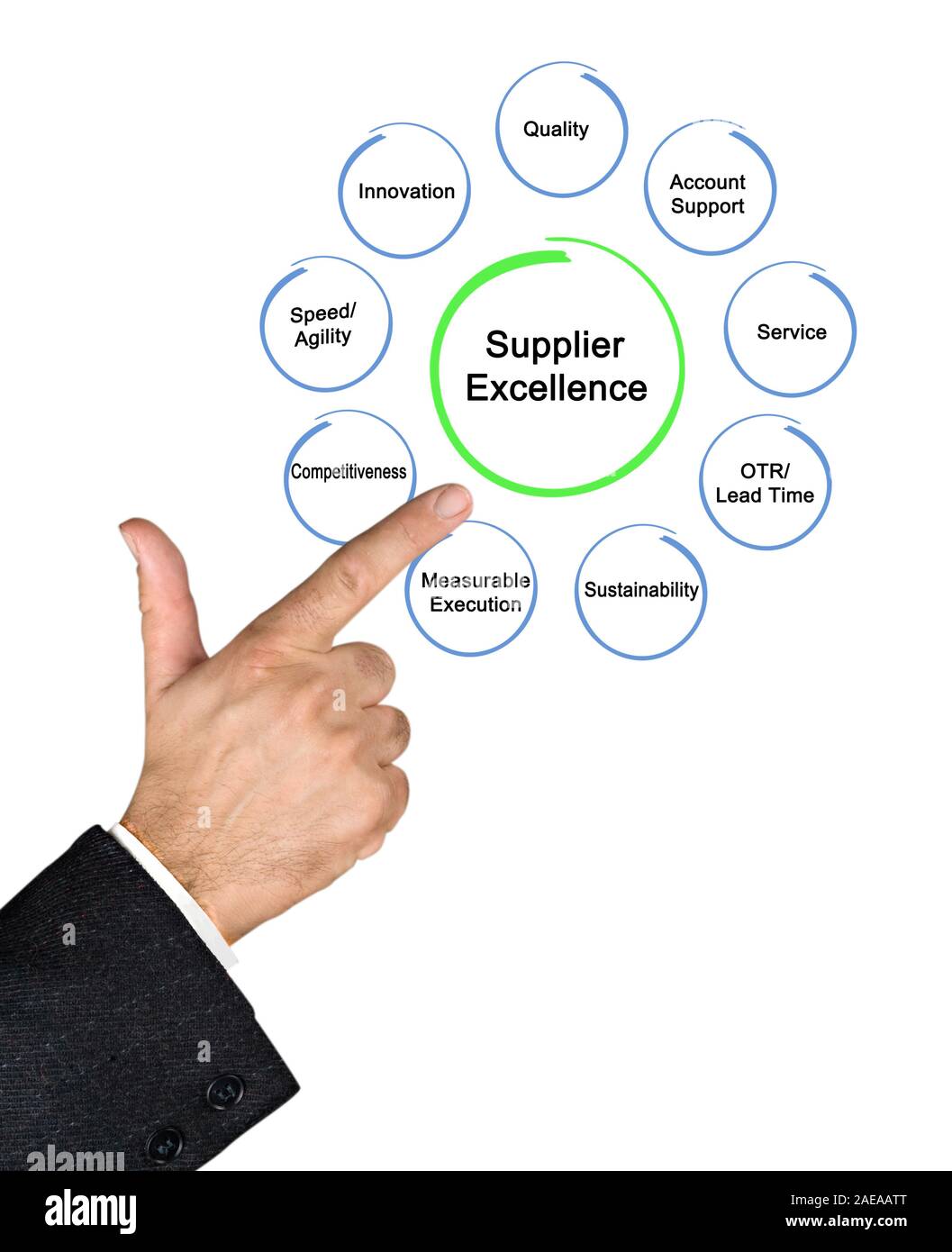 Nine Components of Supplier Excellence Stock Photo - Alamy
