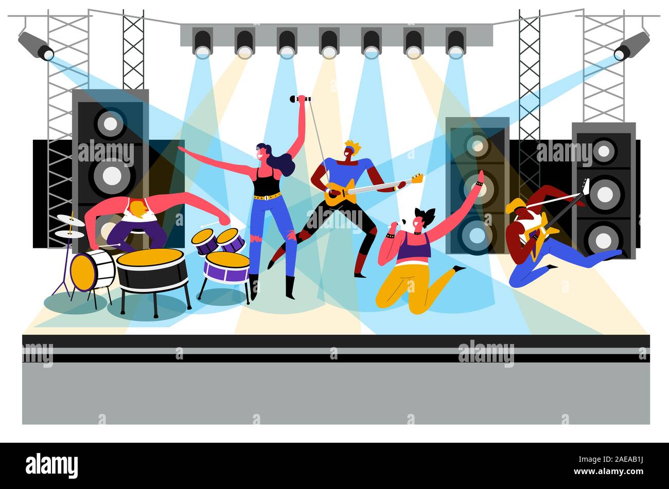 Musician on stage during Cut Out Stock Images & Pictures - Alamy