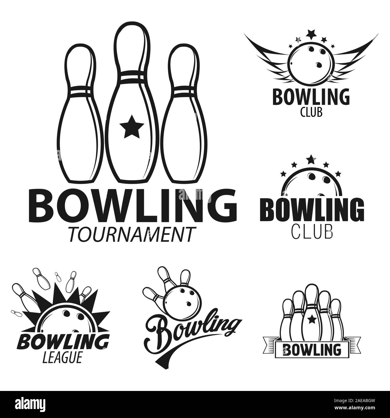 Vintage bowling pins Cut Out Stock Images & Pictures - Alamy