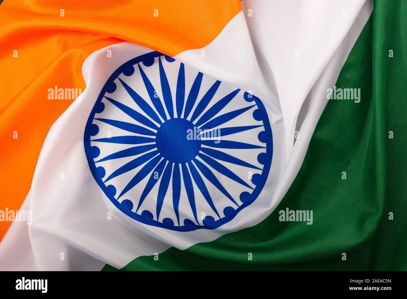 Indian republic day, flat lay top view, Indian flag on black background ...