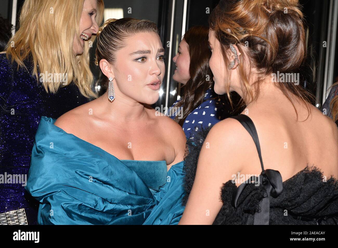 Actors Laura Dern (l), Florence Pugh (second from left) and Emma Watson ...