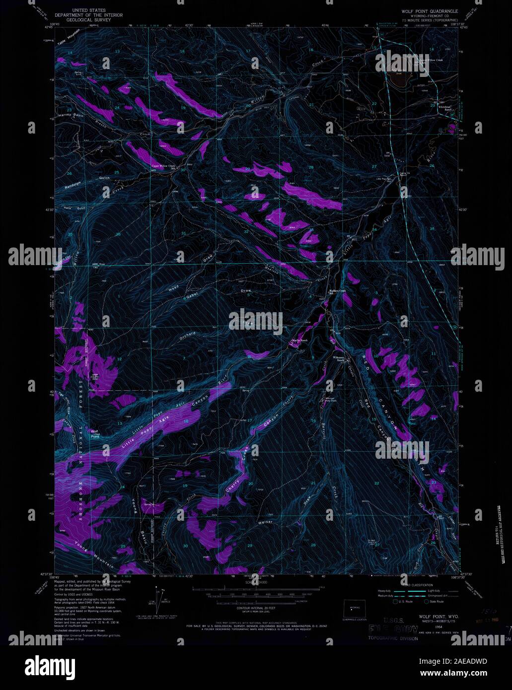 Wolf point map hi-res stock photography and images - Alamy