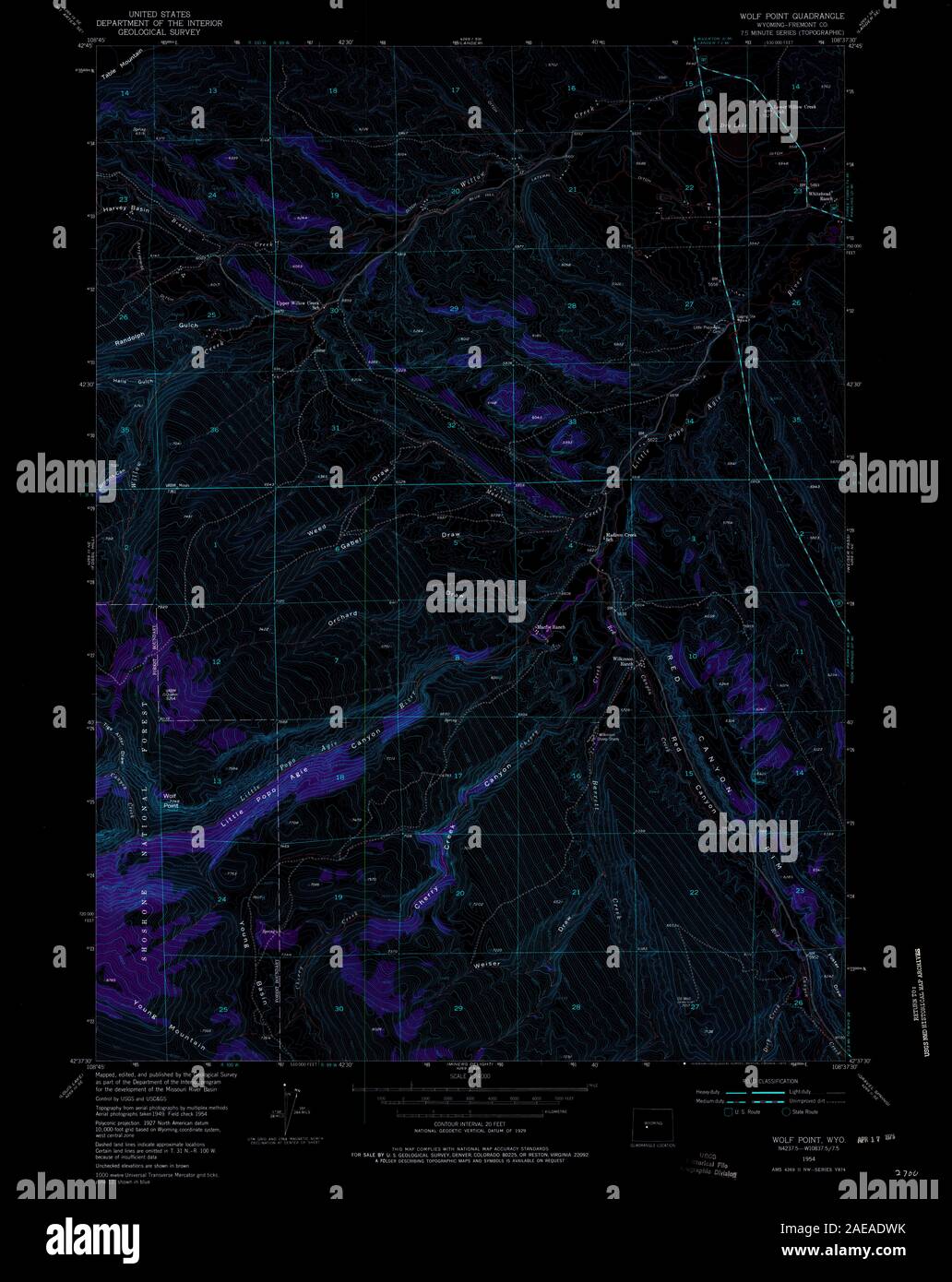Wolf point map hi-res stock photography and images - Alamy