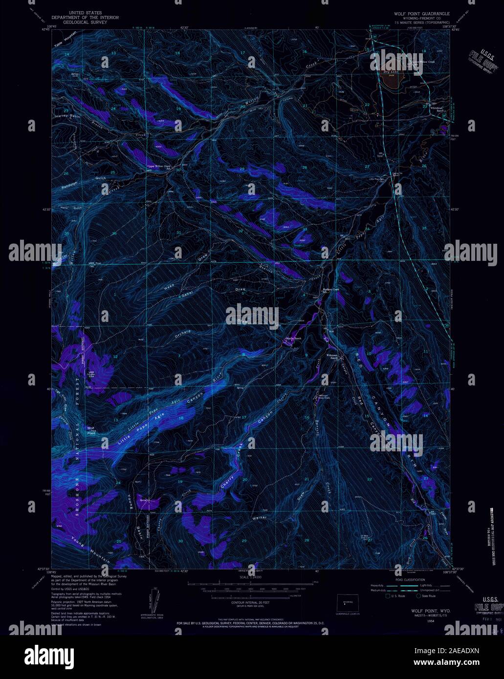 Wolf point map hi-res stock photography and images - Alamy