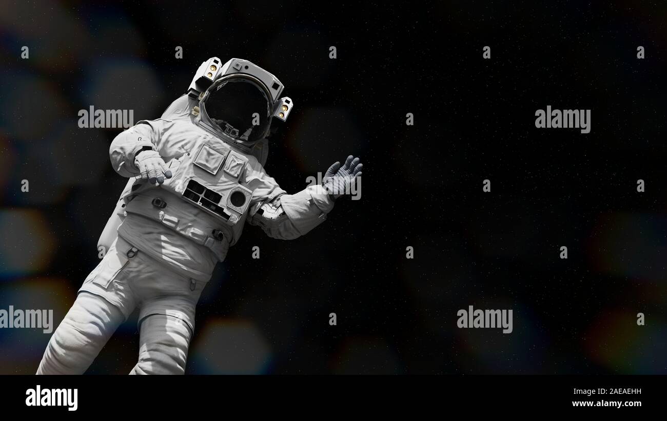 astronaut waving during space walk Stock Photo - Alamy