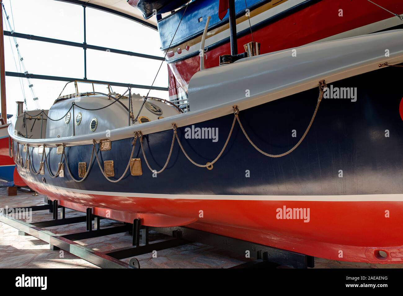 Side view of a fancy classic boat Stock Photo - Alamy