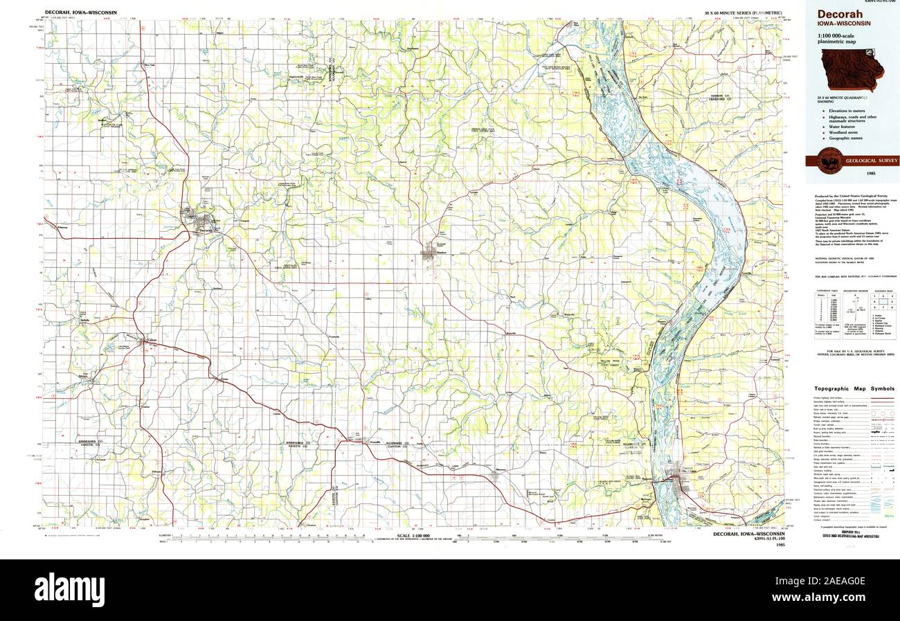 Map of decorah hi-res stock photography and images - Alamy