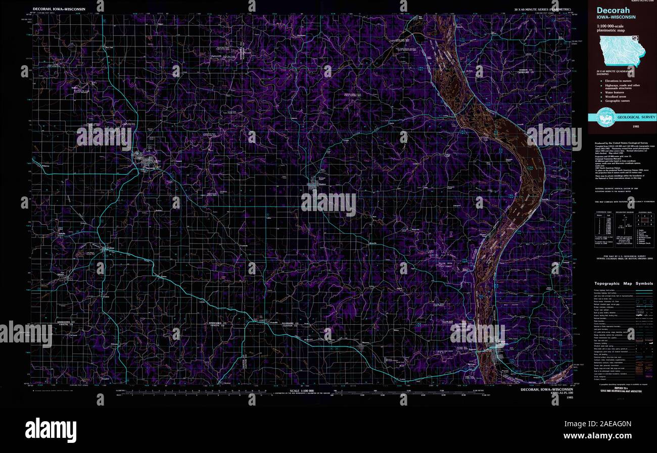 Map of decorah hi-res stock photography and images - Alamy