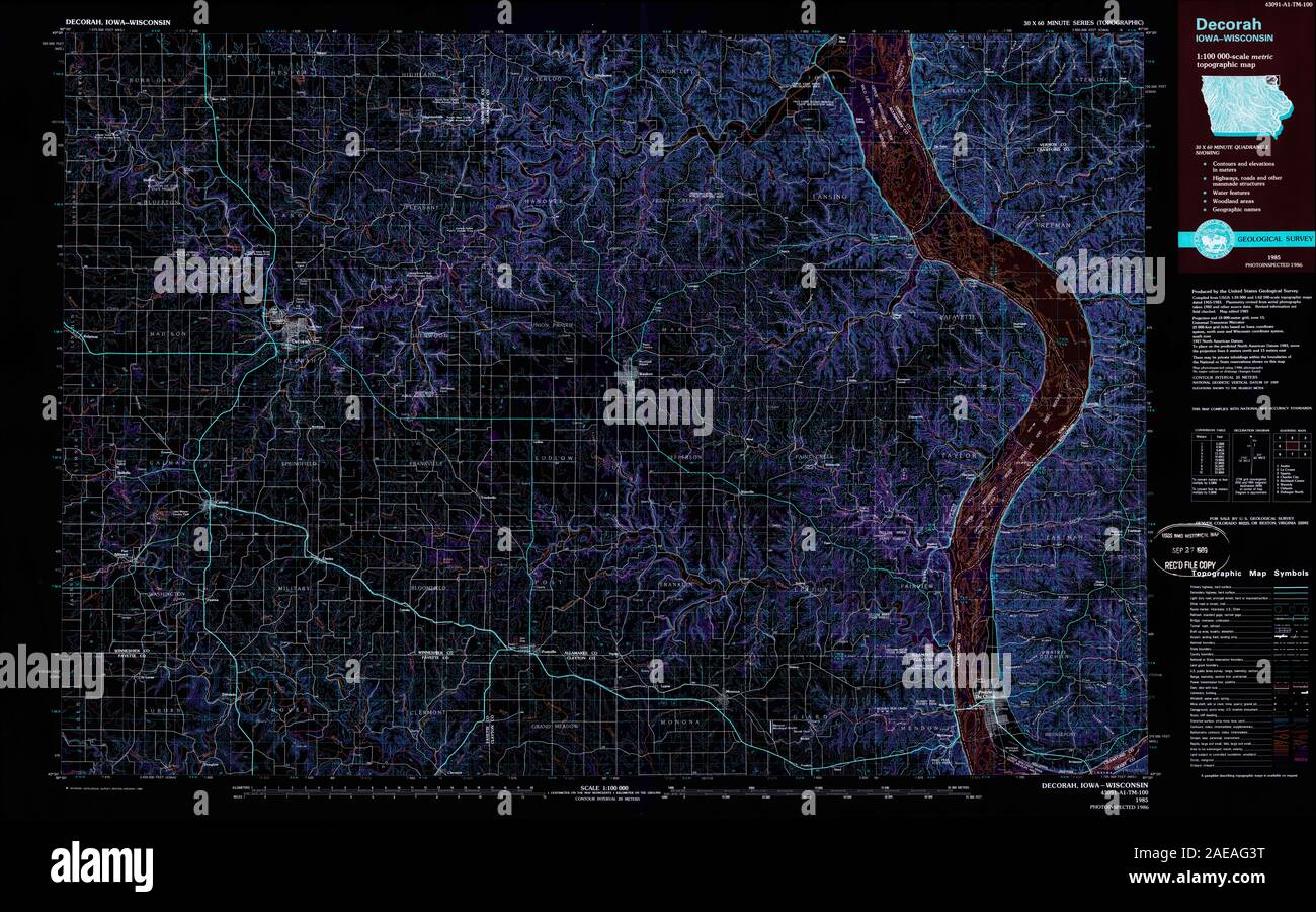 Map of decorah hi-res stock photography and images - Alamy