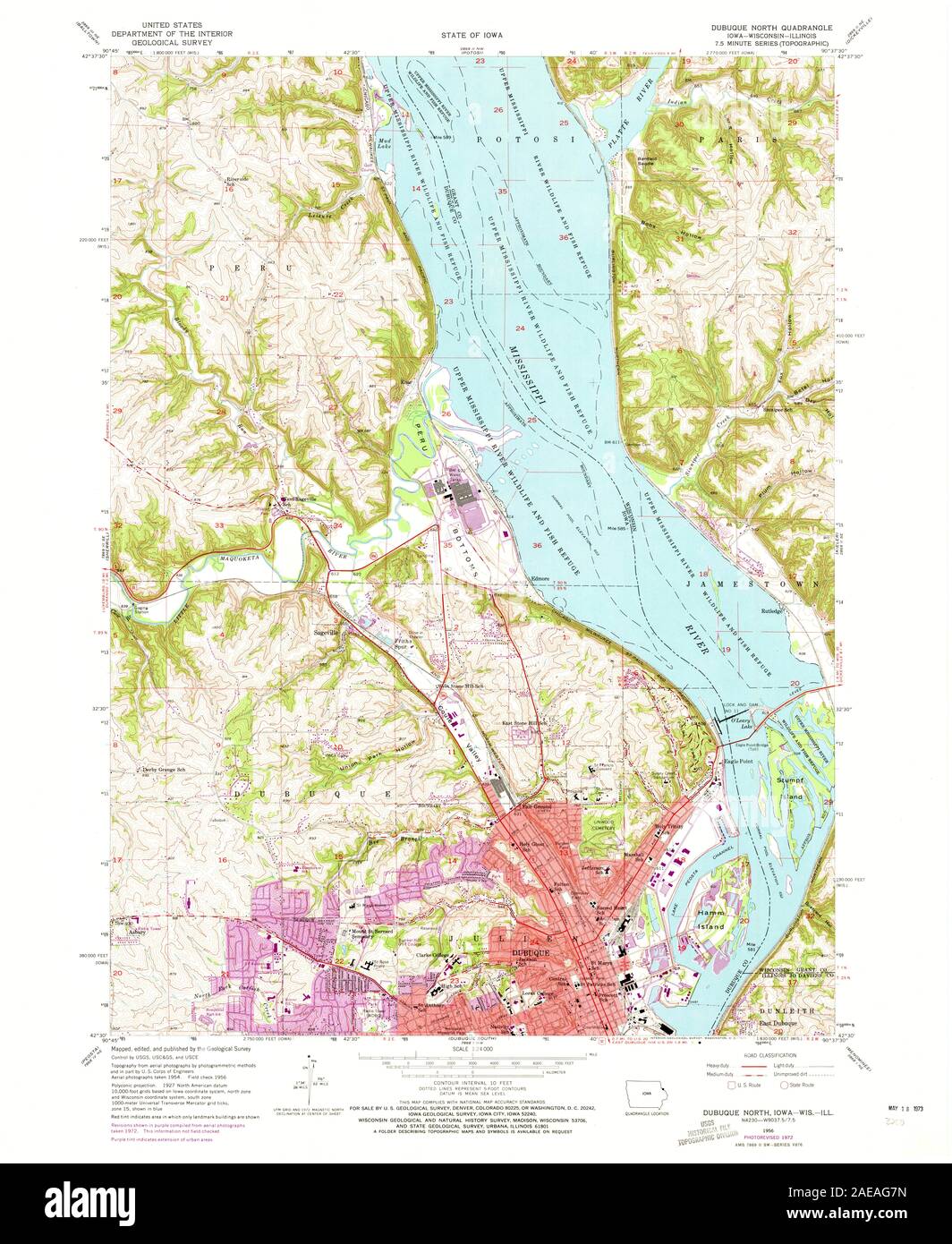 Dubuque map Cut Out Stock Images & Pictures - Alamy