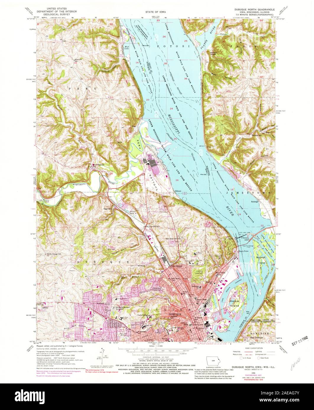 Dubuque map Cut Out Stock Images & Pictures - Alamy
