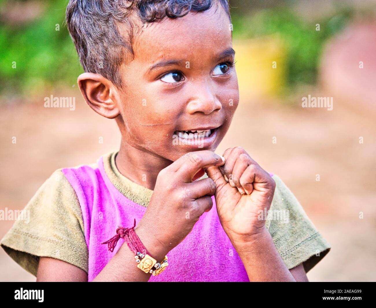 PUDUCHJERRY, INDIA - DECEMBER Circa, 2018. Unidentified indian dalit ...
