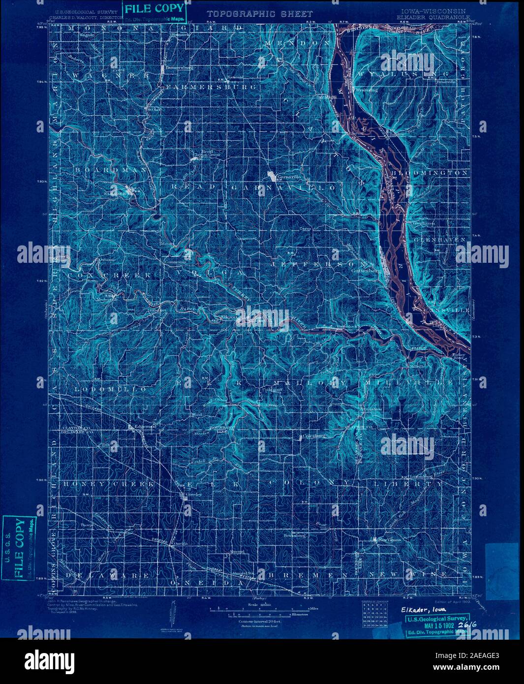 Map of elkader hi-res stock photography and images - Alamy
