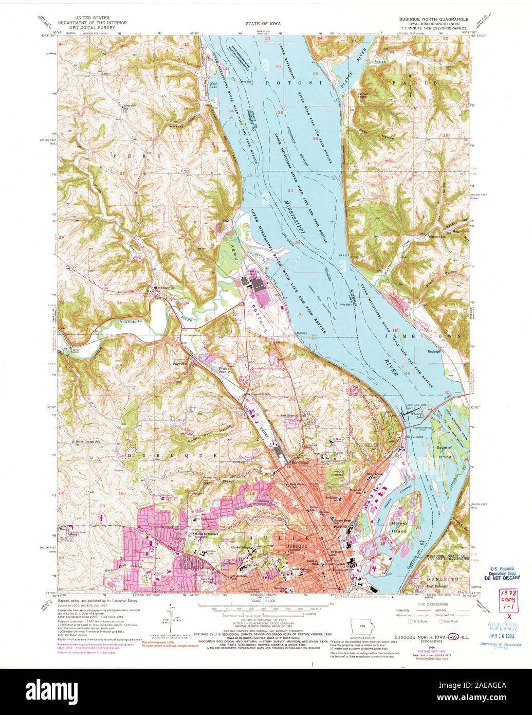 Dubuque map Cut Out Stock Images & Pictures - Alamy