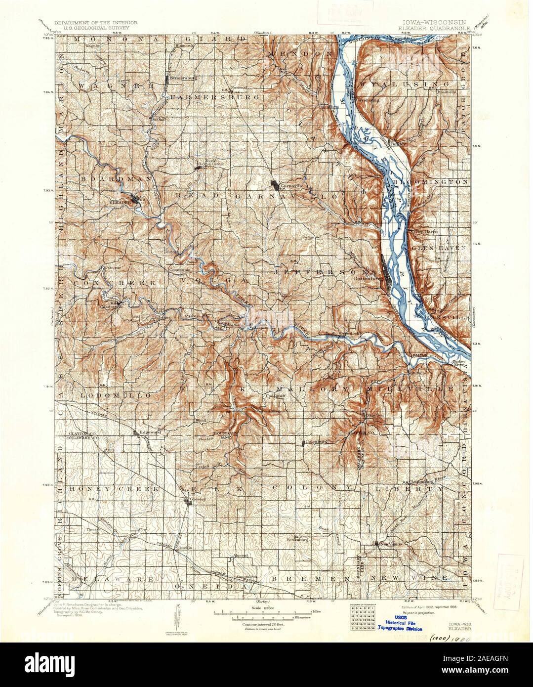 Map of elkader hi-res stock photography and images - Alamy