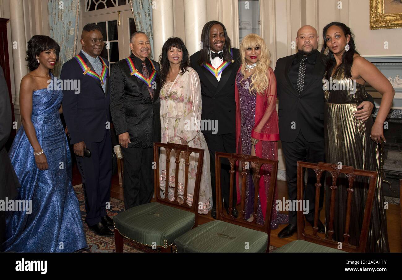 Washington DC, USA. 07th Dec, 2019. Members of the band Earth, Wind ...