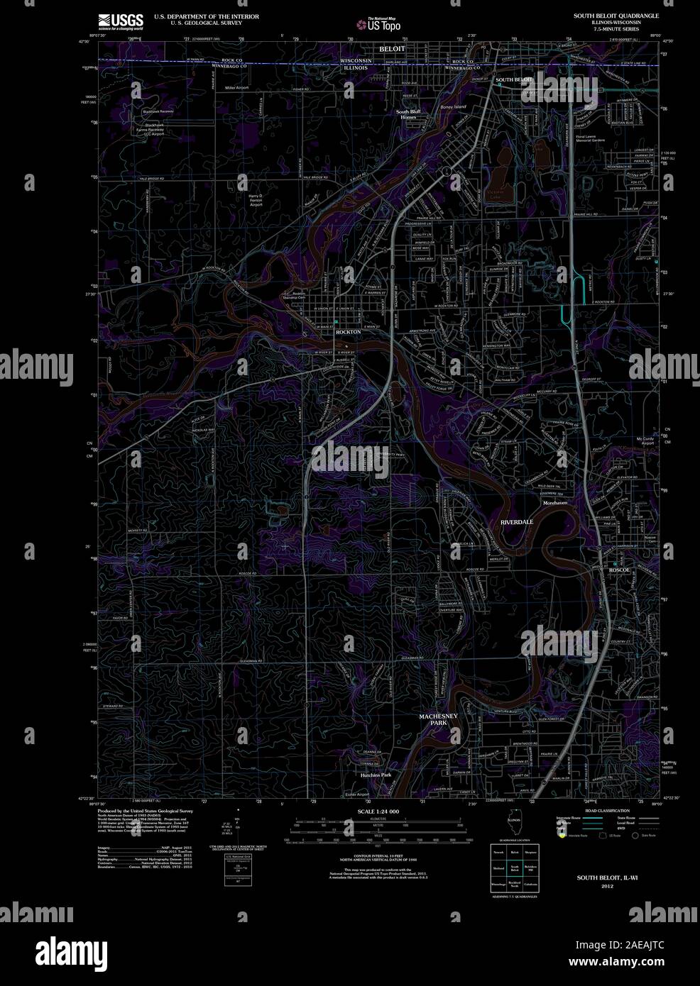 Map of beloit hi-res stock photography and images - Alamy