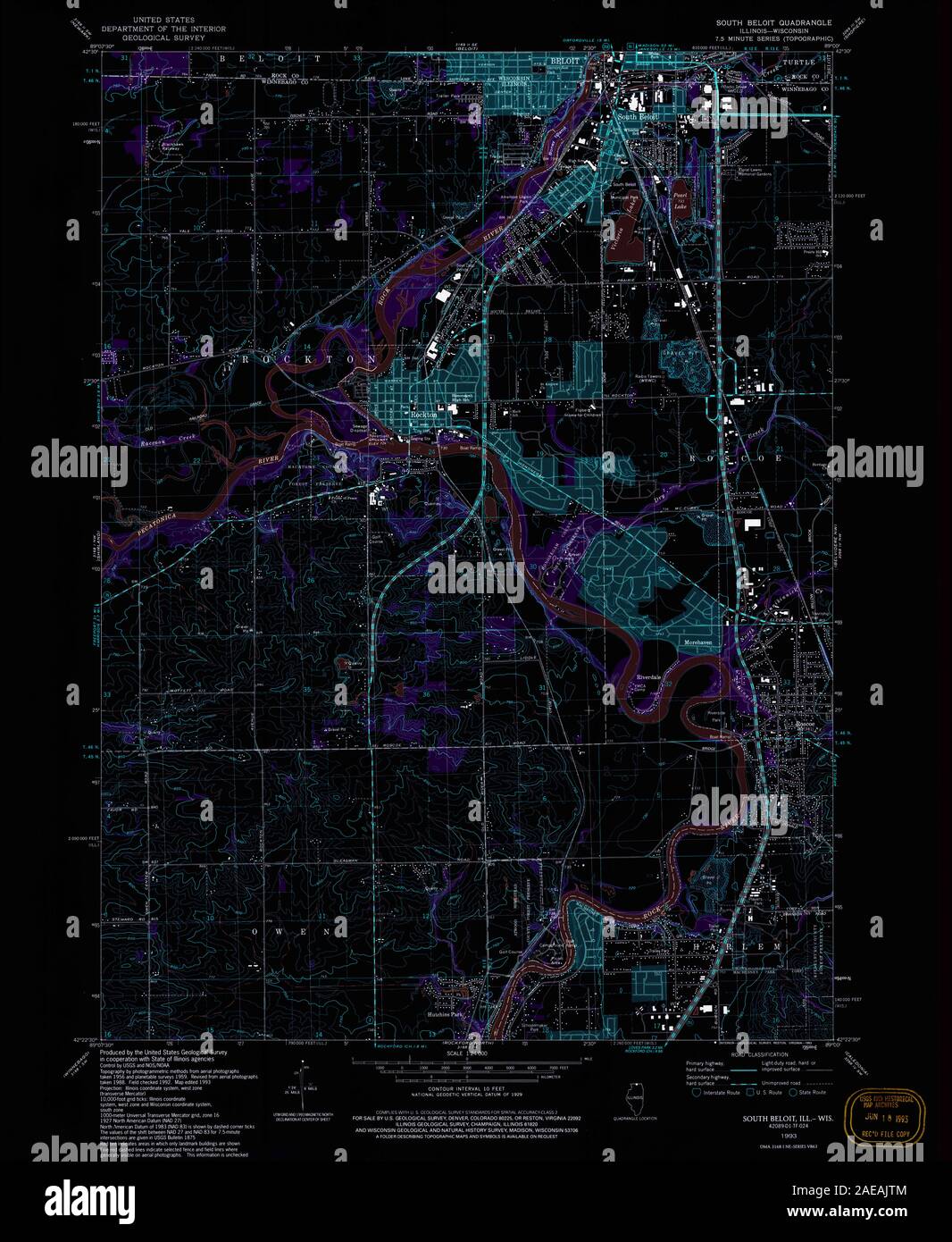 Map of beloit hi-res stock photography and images - Alamy