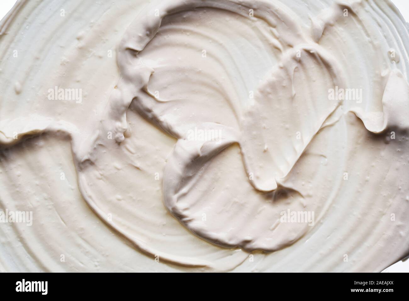 White smear and texture made byface clay or cream isolated on white ...