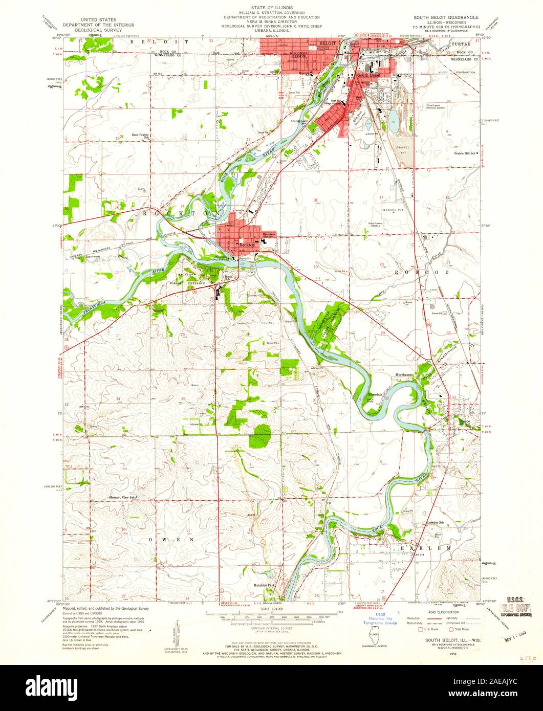Map of beloit hi-res stock photography and images - Alamy