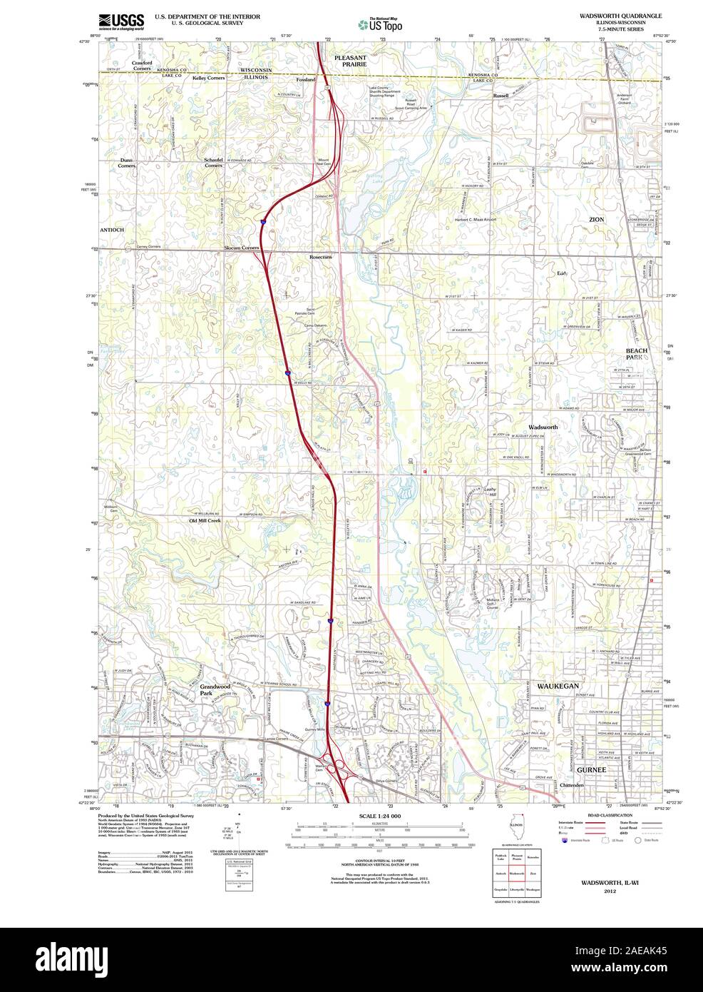 Map of wadsworth Cut Out Stock Images & Pictures - Alamy