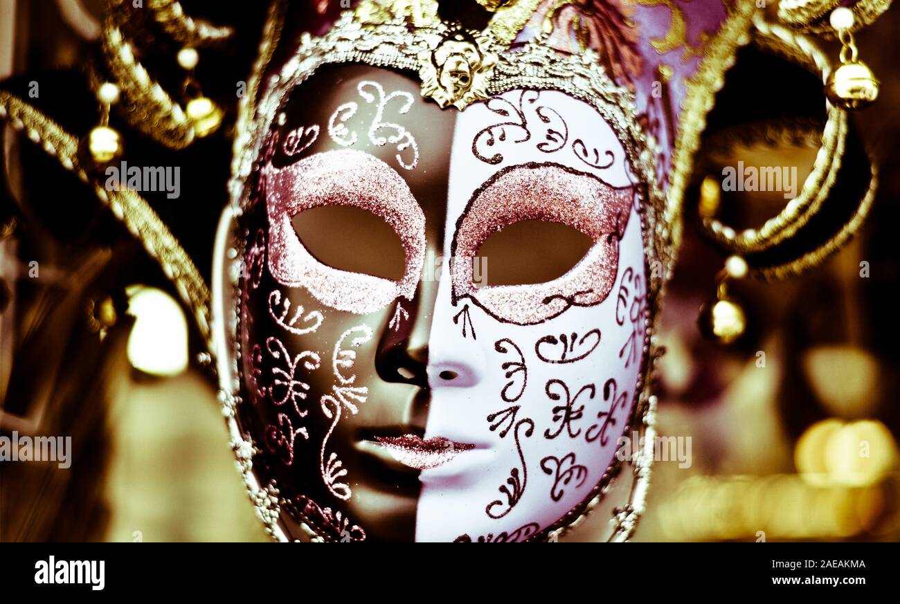 beautiful masks for Carnival and theater Stock Photo - Alamy