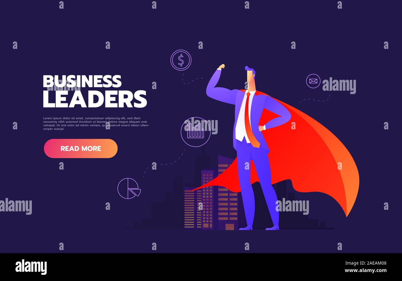 Business Leader Business people looking up at their leader. The leader ...