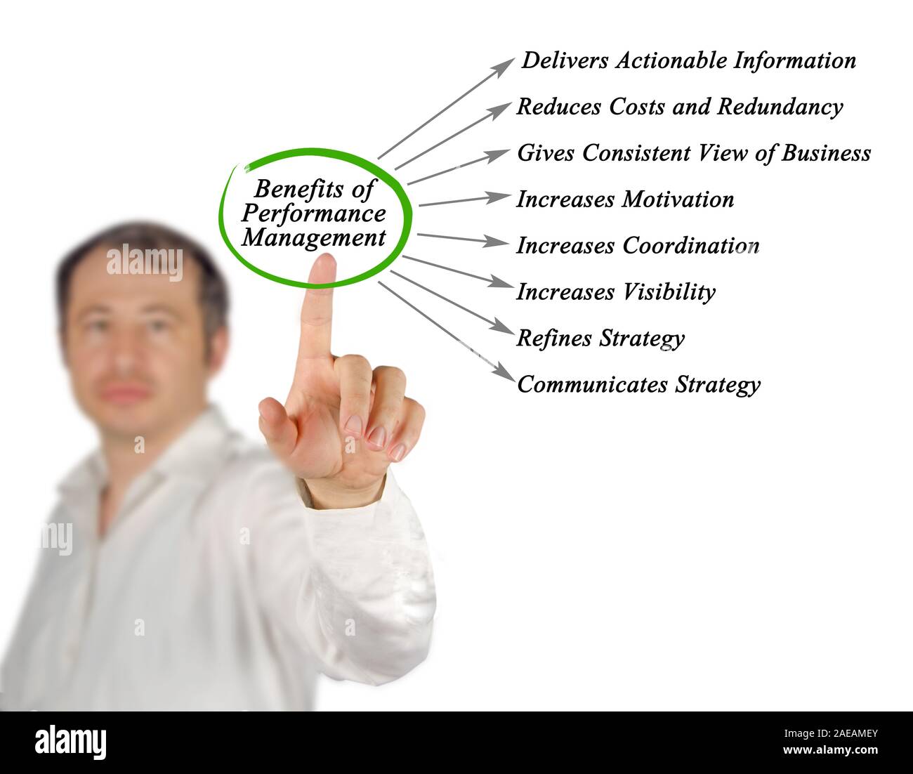 Diagram of Performance Management System Stock Photo - Alamy