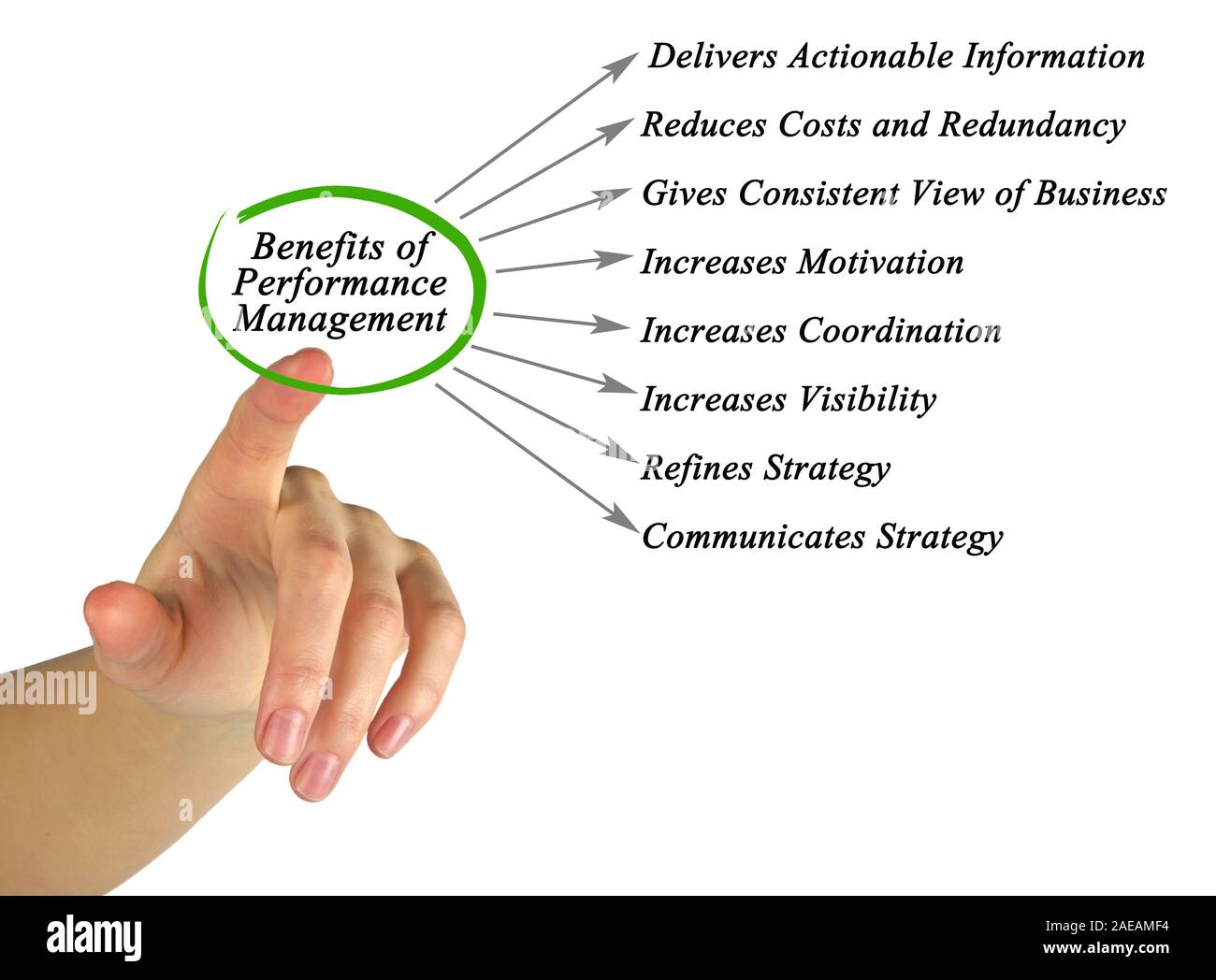 Diagram of Performance Management System Stock Photo - Alamy