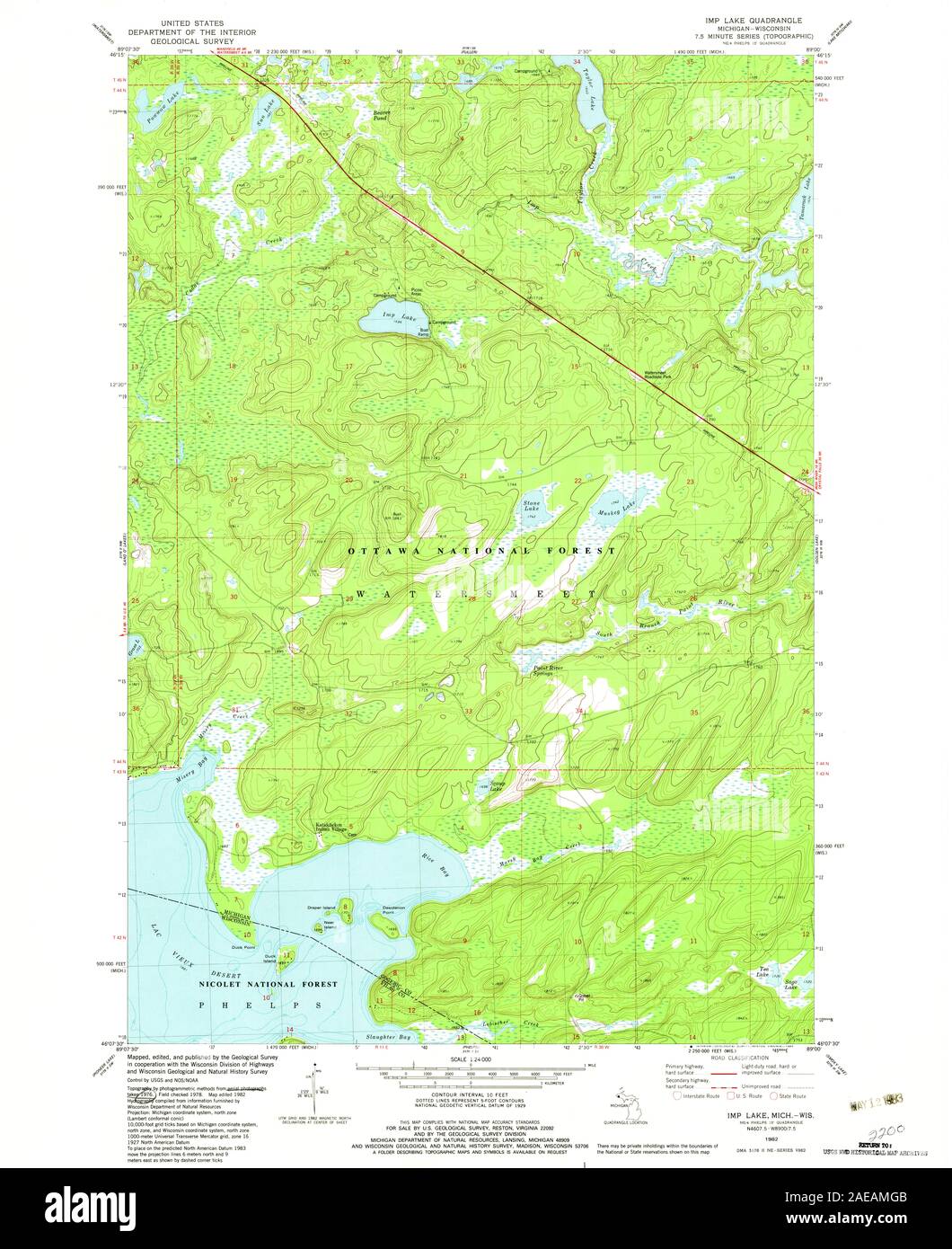 MI Imp Lake 276373 1982 24000 Restoration Stock Photo - Alamy