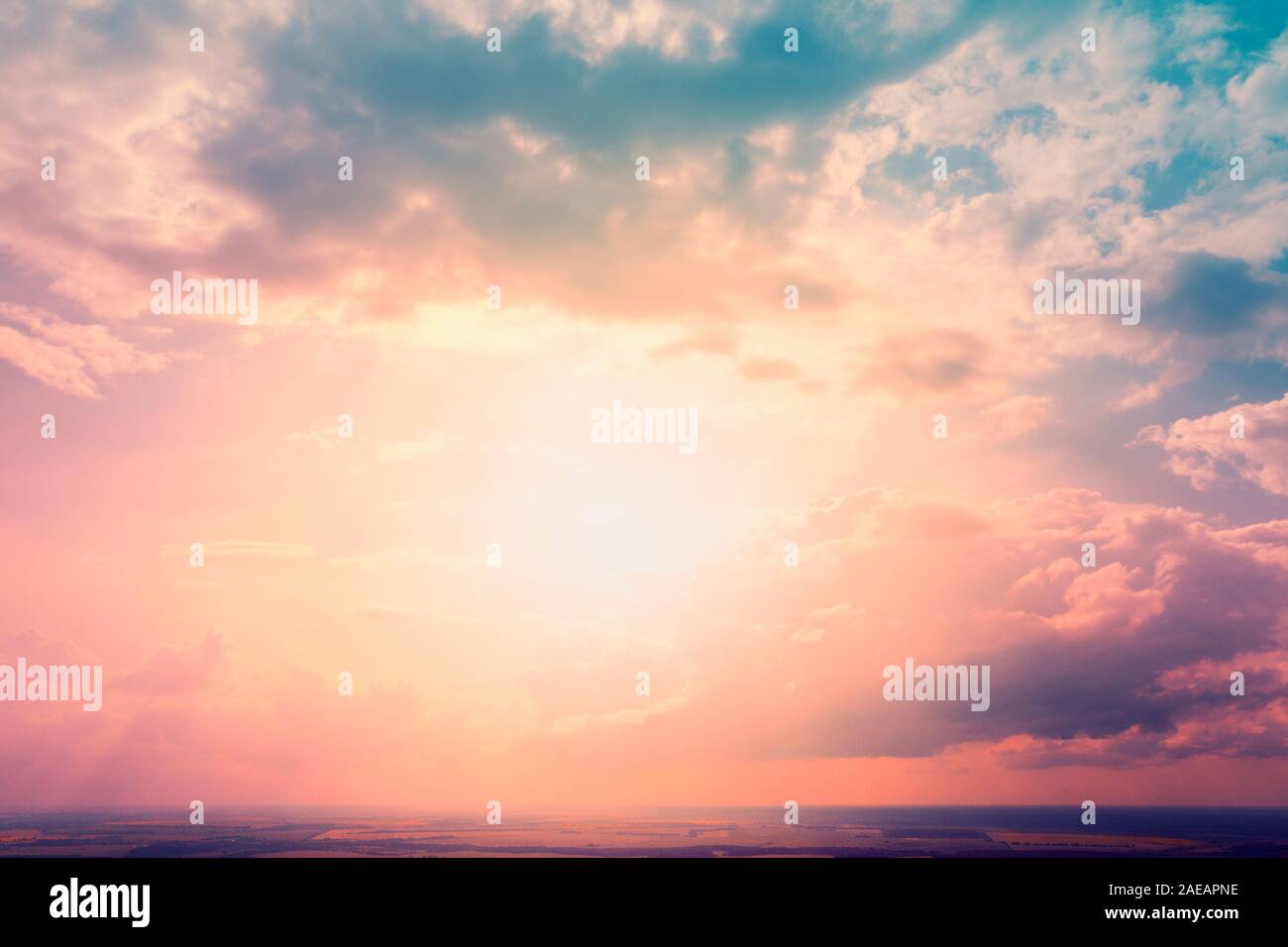 Colorful cloudy sky at sunset. Gradient color. Sky texture, abstract ...