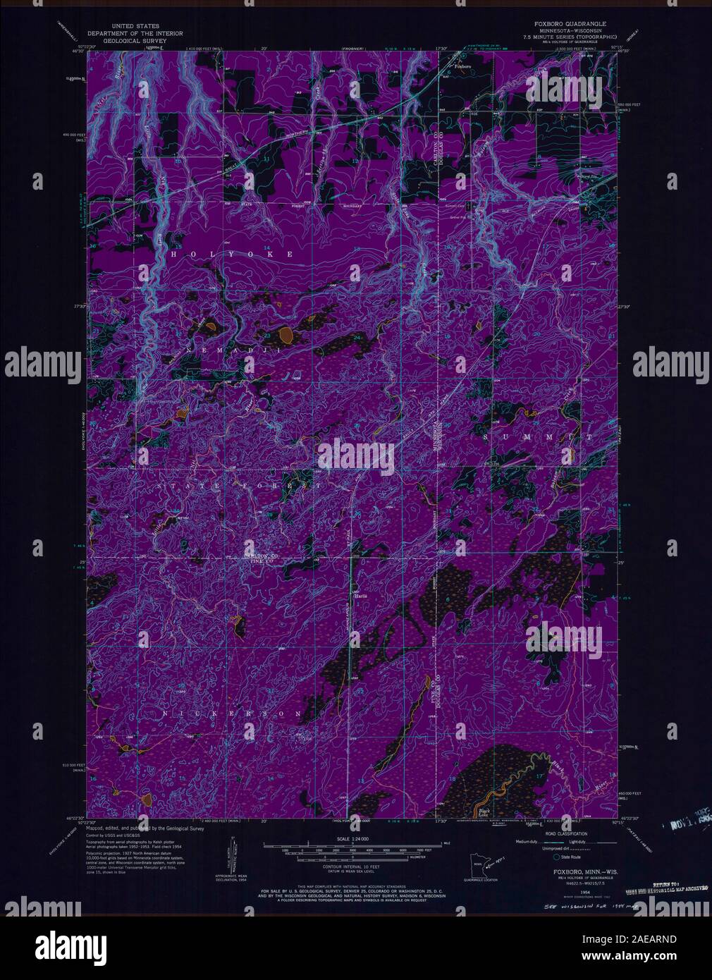 Map of foxboro hi-res stock photography and images - Alamy