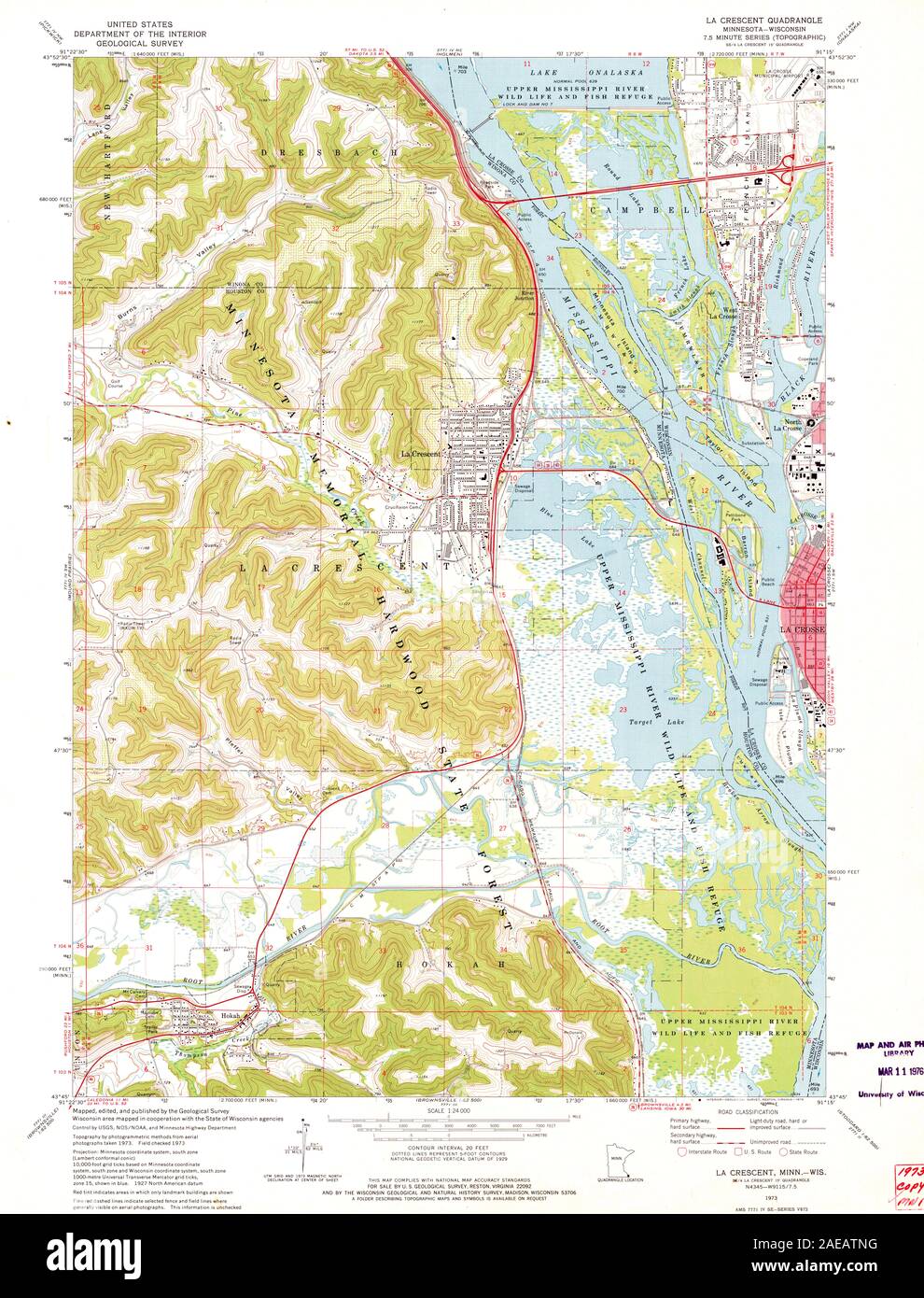 Map of la crescent hi-res stock photography and images - Alamy