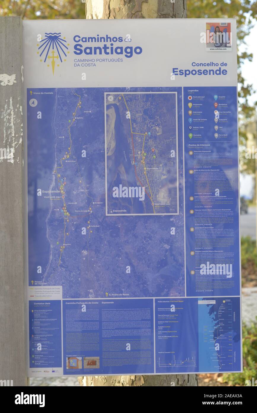 Camino de santiago map hi-res stock photography and images - Alamy