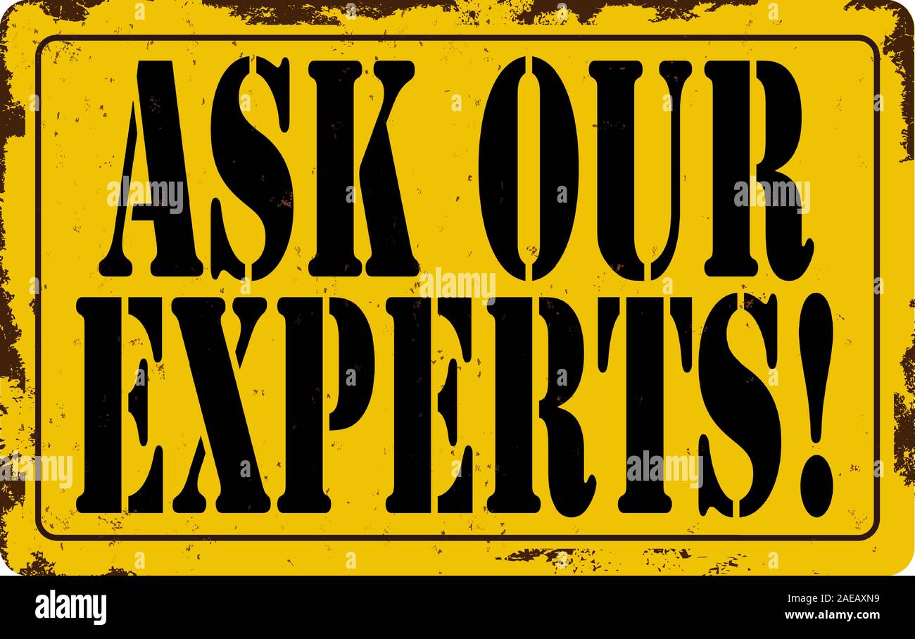 Experts sign board hi-res stock photography and images - Alamy