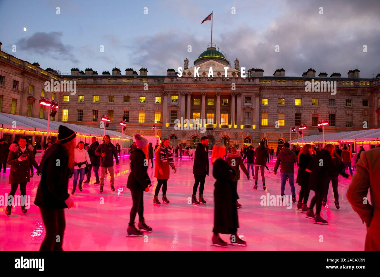 Ice rink at Somerset House, Somerset House Ice Rink, Christmas season ...