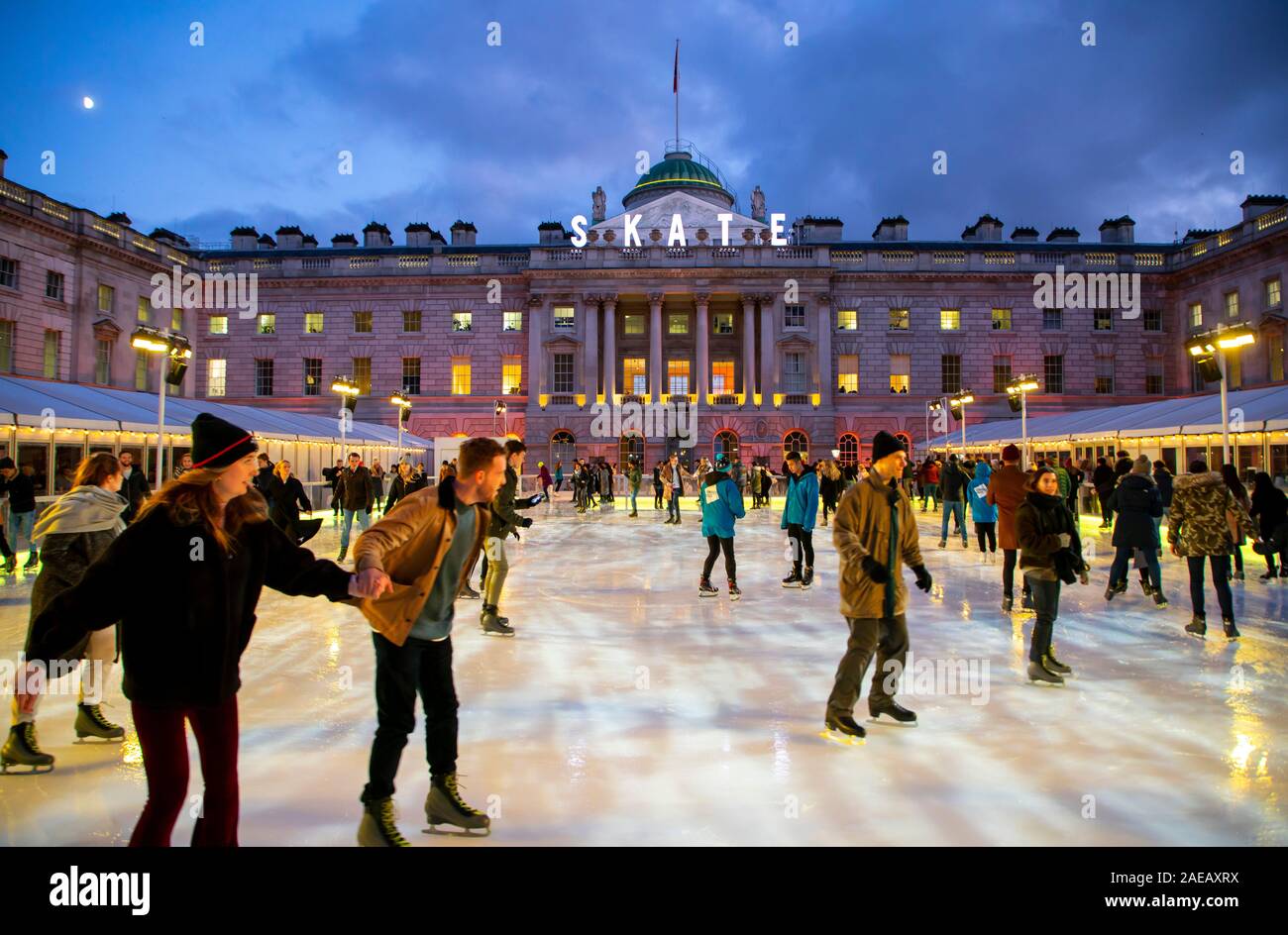Ice rink at Somerset House, Somerset House Ice Rink, Christmas season ...