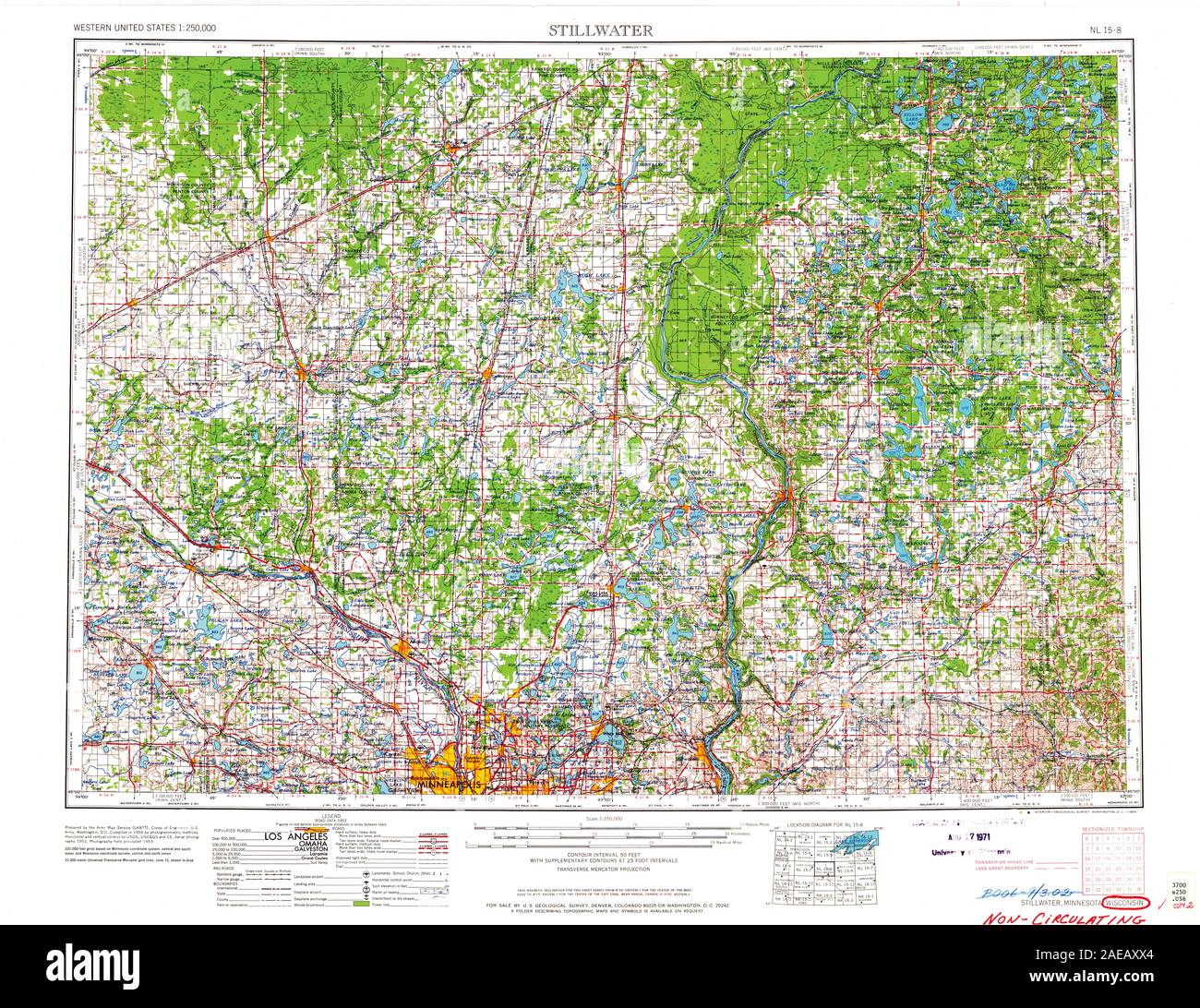 Stillwater map Cut Out Stock Images & Pictures - Alamy