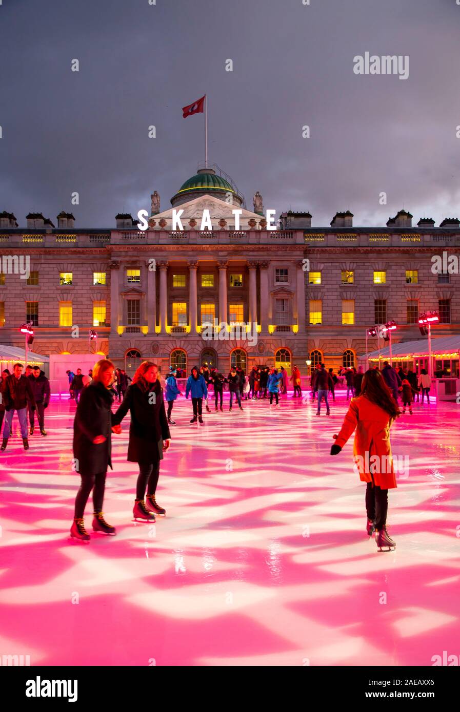 Ice rink at Somerset House, Somerset House Ice Rink, Christmas season ...