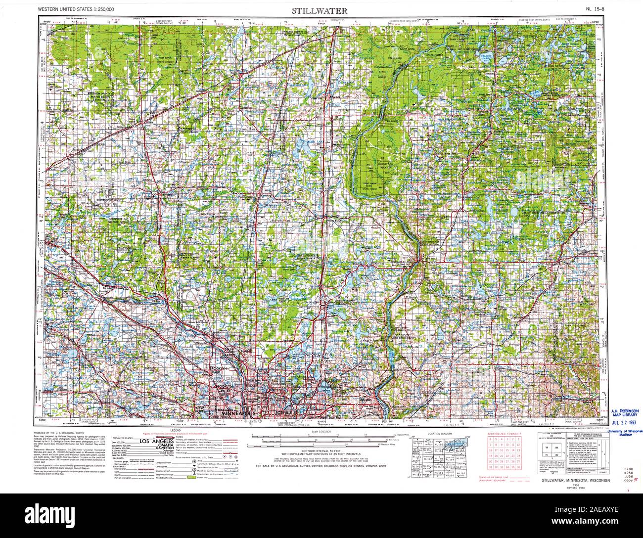 Stillwater map Cut Out Stock Images & Pictures - Alamy