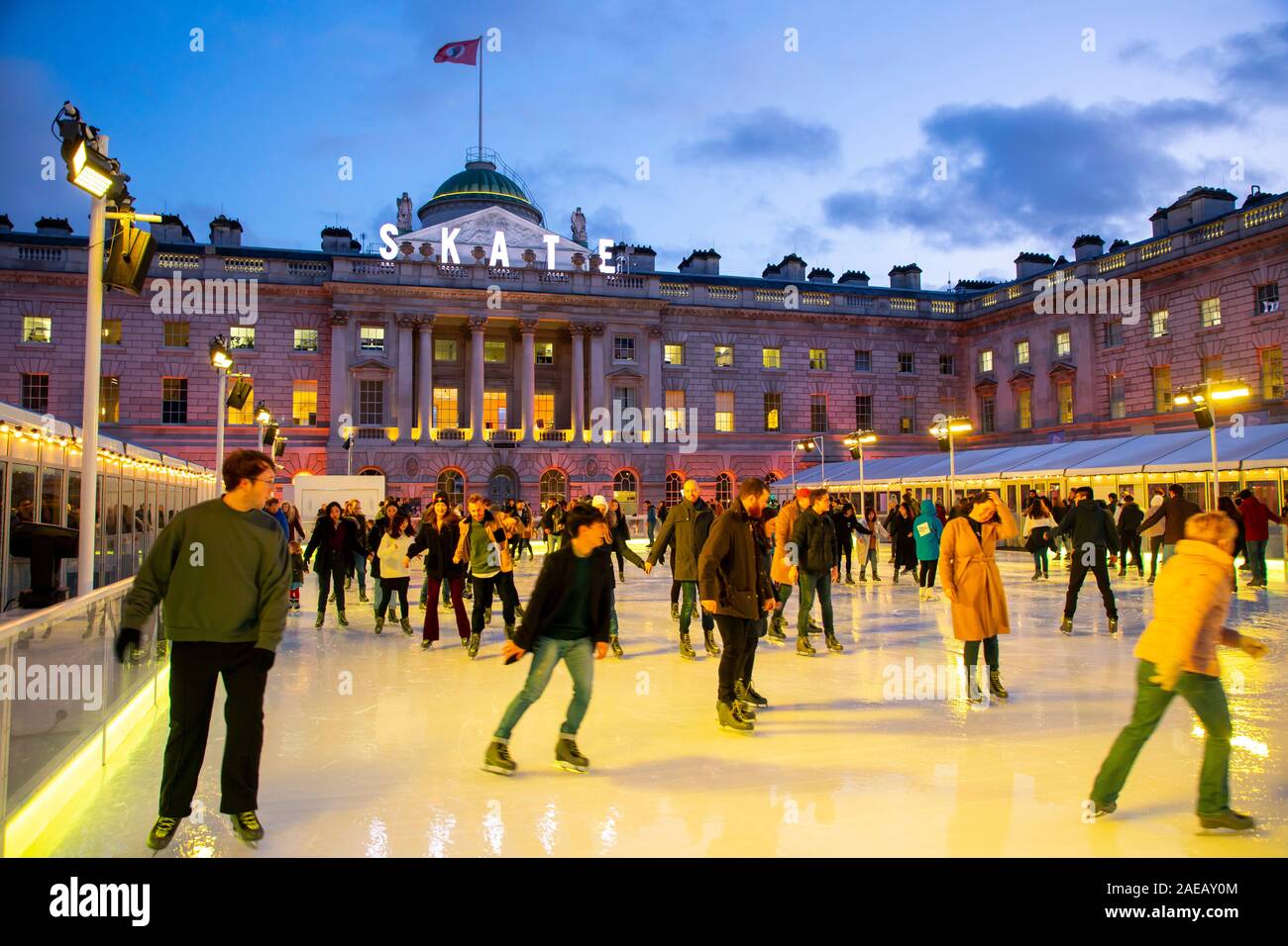 Ice rink at Somerset House, Somerset House Ice Rink, Christmas season ...