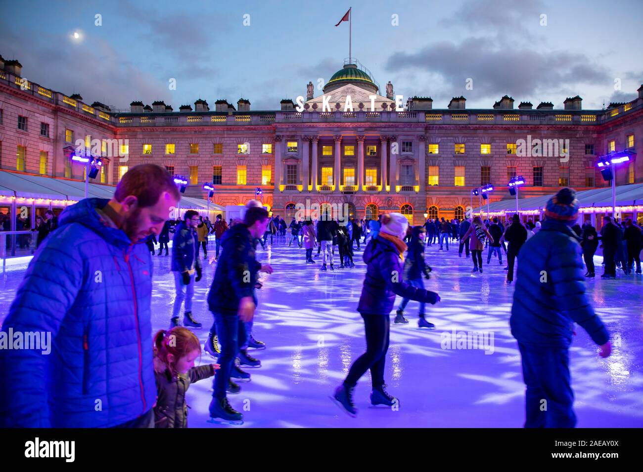 Ice rink at Somerset House, Somerset House Ice Rink, Christmas season ...