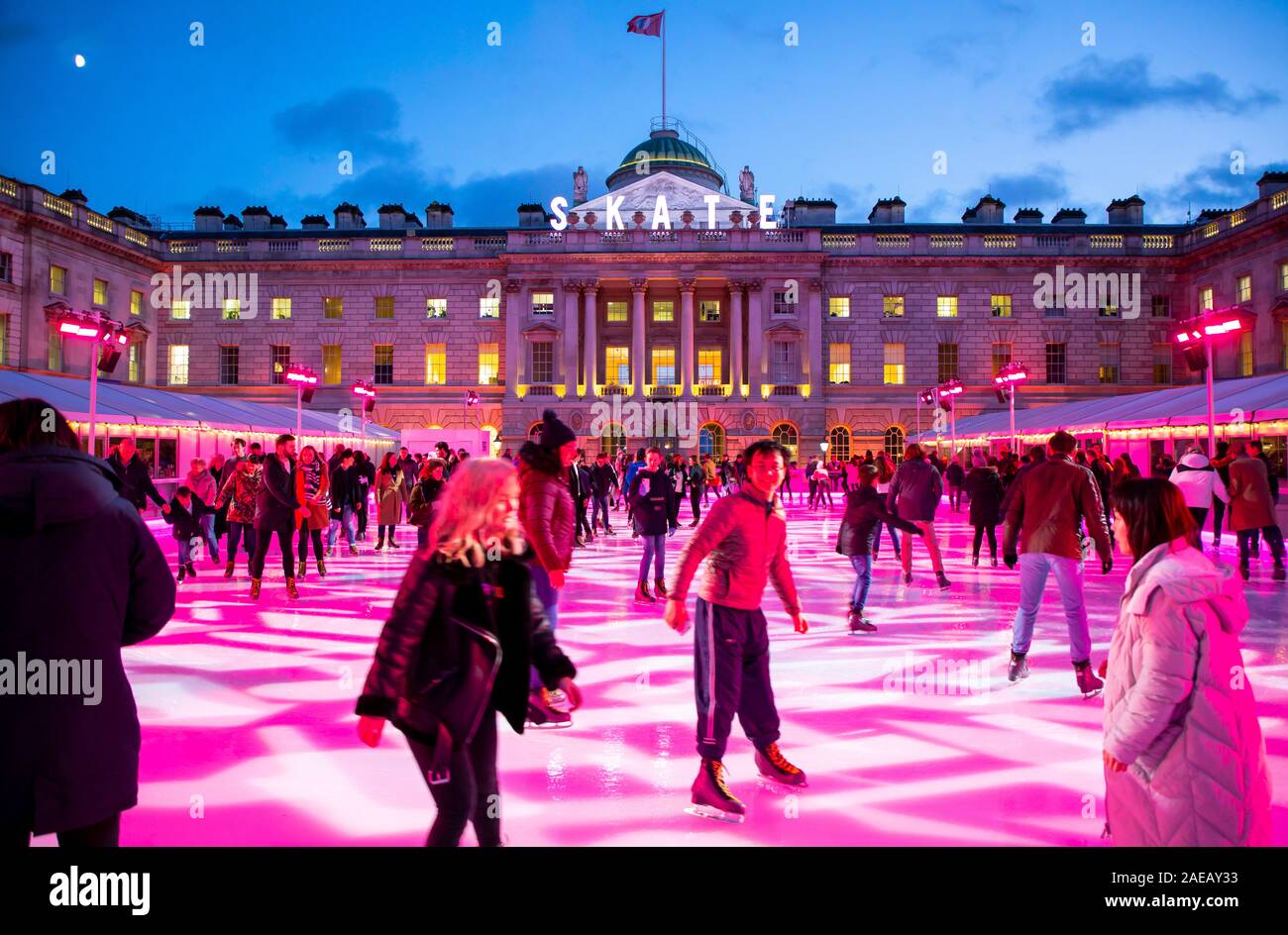 Ice rink at Somerset House, Somerset House Ice Rink, Christmas season ...
