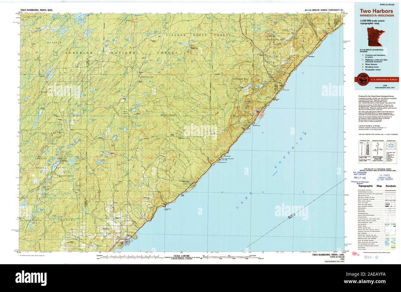 Two harbors map hi-res stock photography and images - Alamy